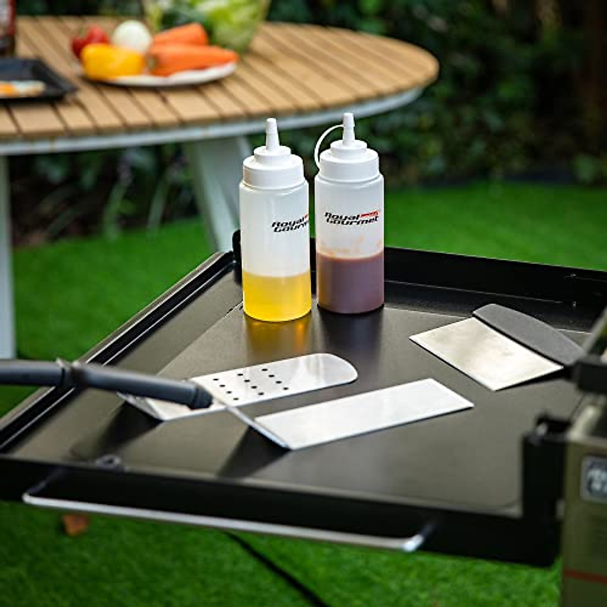 Royal Gourmet GB4000FC 36-Inch Gas Griddle with Cover, 4-Burner Flat Top Gas BBQ Grill with Top Cover Lid, Propane Fuelled, Outdoor Griddle Station with Folding Side Shelves and Legs, Black