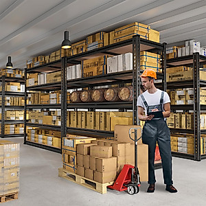 REIBII 2000LBS Garage Shelving Heavy Duty 72''H Storage Shelves 5 Tier Metal Shelves, Adjustable Metal Shelving Unit for Basement Pantry 35.5" W x72 H x 15.8" D, 2Pack