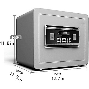 Security, Safe Safety Electronic Fingerprint Password Money Key Cabinet Safe For ID Papers, A4 Documents, Laptop Computers, Jewels 35 * 30 * 30cm, Black-1