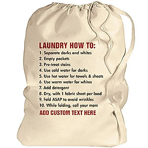 Custom College Laundry Bag: Canvas Laundry Bag