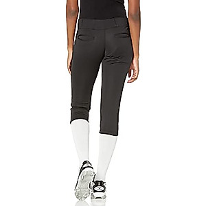 CHAMPRO Women's Tournament Traditional Low-Rise Polyester Softball Pant, Medium, Black