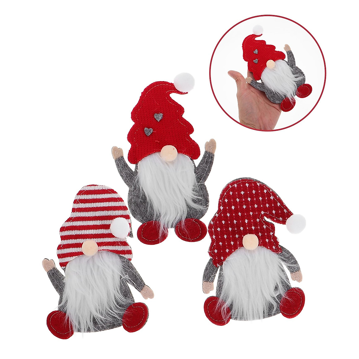 Kichvoe Christmas Cutlery Bags 12pcs Gnome Tableware Pouch Xmas Flatware Holder Cover Holiday Table Chopsticks Spoon Fork Pouches for Christmas Table Decoration