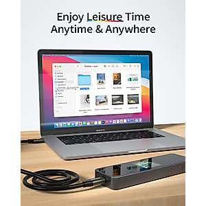 DockCase USB C to USB C Cable(2-Pack), USB C 3.2 GEN2 10Gbps Data Transfer Cable, 100WPD Fast Charging, 4K Video Monitor for MacBook Pro, iPad Pro, iPhone15/15Pro/15Plus, T5 LaCie SSD[3.28ft]