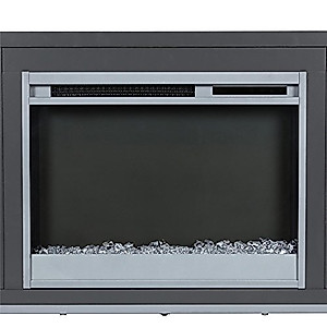 Ameriwood Home Lumina Fireplace Stand, TVs up to 70", Graphite Gray