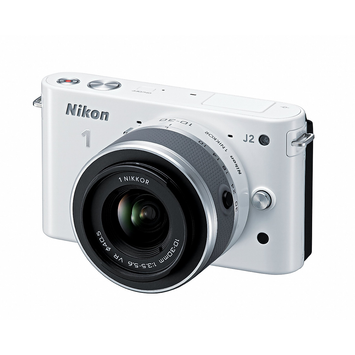 Nikon 1 J2 10.1 MP HD Digital Camera with 10-30mm VR Lens (White)