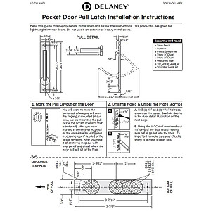 Delaney Hardware 370106 Chrome Contemporary Privacy Square Pocket Lock Polished