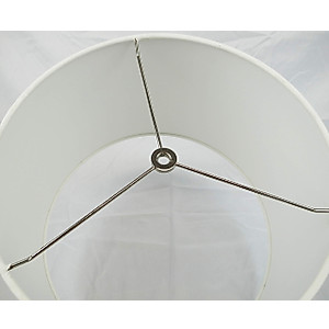 Mestar White Fabric Hardback Drum Lampshade (Spider) (14x16x10)