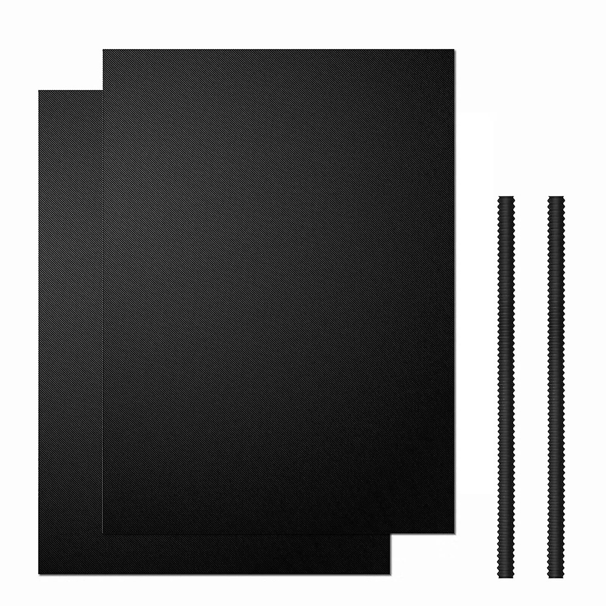 2 Pack Oven Liner Mat + 2 Oven Rack Edge Protector Guard,Heavy Duty&Non Stick Oven Liners For Electric Grill Gas-Keep Oven Clean,Silicone Oven Rack Shields-Protect Hands Against Burns And Scars,Black