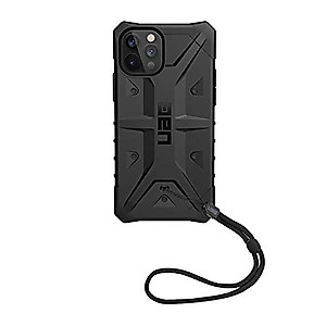 URBAN ARMOR GEAR UAG iPhone 13 Pro Max [6.7-inch screen] Case, Pathfinder Silver & Paracord Lanyard Adjustable Wrist Strap, Black