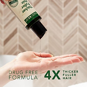 Thicker Fuller Hair Thickening Serum - Thinning Hair Treatment - Hair Volumizer Serum with Natural Ingredients - Fights Breakage - 5 oz