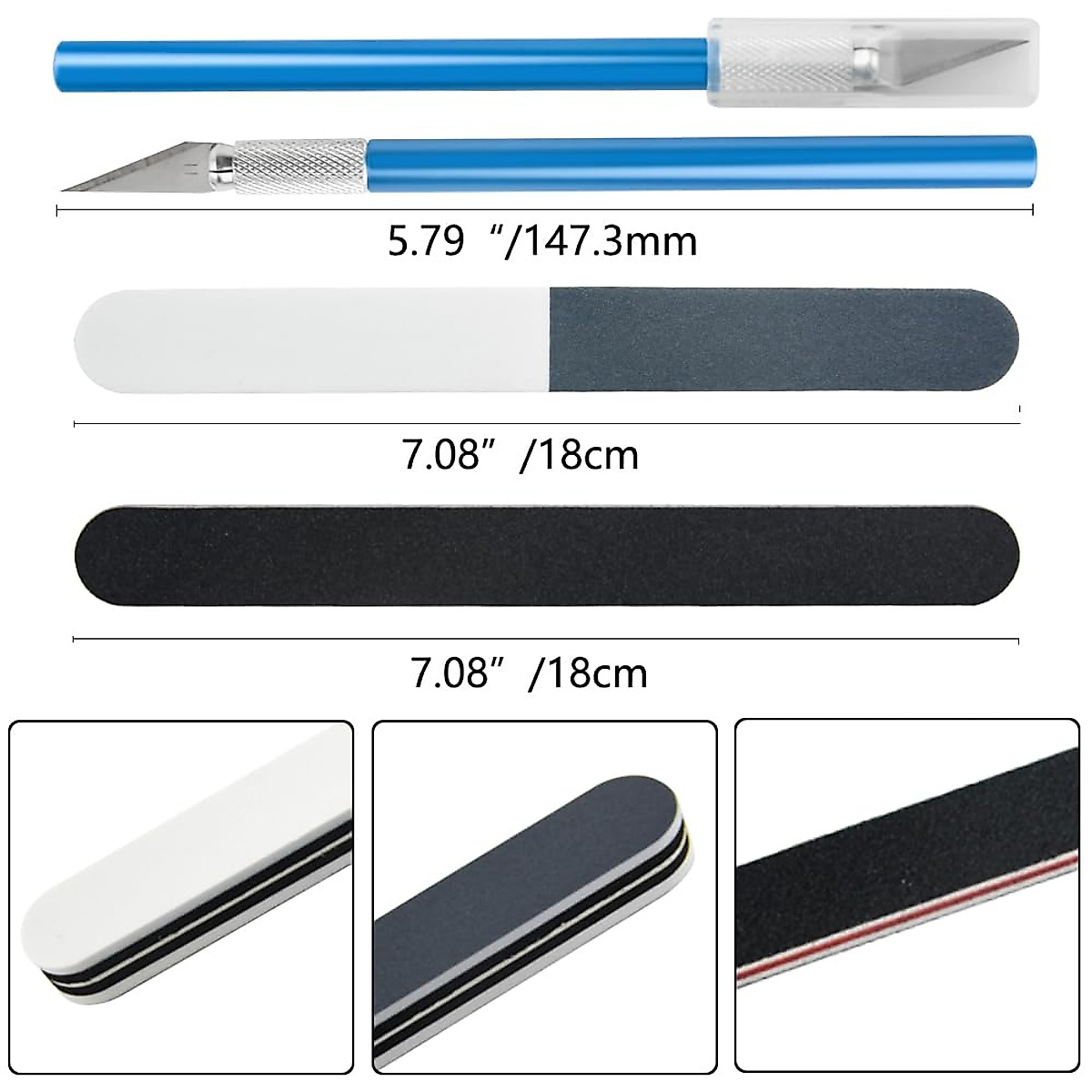 XINGYHENG 41Pcs Modeler Basic Tools Craft Set Compatible with Gundam Model Tools Kit with Plastic Box Hobby Model Assemble Building Repairing and Fixing DIY Craft Kit