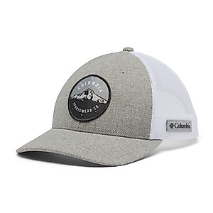 Columbia Women's Mesh Snap Back - High, Columbia Grey Heather Mt Hood Circle Patch, One Size