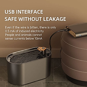 Dog Water Fountain, Whisper Quiet 101oz Cat Fountain Pet Water Fountain, Dog Drinking Bowl, Water Fountain for Cats Inside, Dog Water Dispenser with LED Light, w/ 1 Cat Waterer Filter