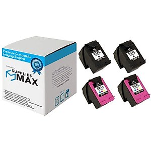 SuppliesMAX Remanufactured Replacement for HP Envy 5540/5545/5640/5660/5665/7640/7645/8000/8005 High Yield Inkjet Combo Pack (2-Black/2-Color) (NO. 62XL) (F6U01FN_2PK)