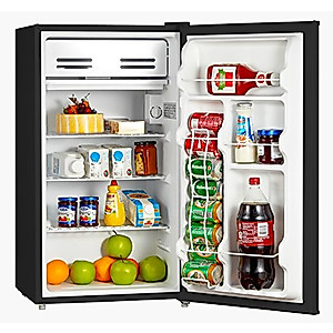 Midea WHS-121LB1 Refrigerator, 3.3 Cubic Feet, Black