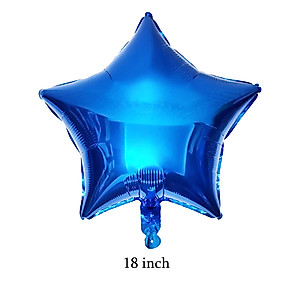 Wdecorm 14Pcs Volleyball Balloons Set, 4Pcs 18 inch 10 Pcs Red Blue Star Mylar for Sports Themed Birthday Baby Shower Senior Night Celebration Party Decoration Supplies