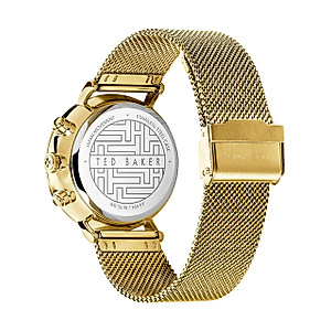 Ted Baker Mimosaa Chrono Men's Stainless Steel Yellow-Gold Mesh Band Watch (Model: BKPMMS118)