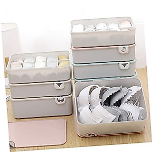 Alipis Box Drawers Plastic House Socks Plastic Organizer Drawers Underwear Finishing Box Panties Organizer Panties Holder Compartment Box Storage Box Bra Panty Rack Beige Socks Container