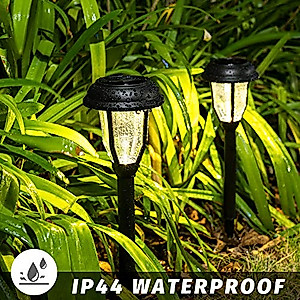 SOLPEX 8 Pack Solar Pathway Lights, Solar Path Lights Waterproof, Solar Garden Lights Outdoor for Garden, Yard, Pathway, Landscape, Walkway and Driveway (Warm White)