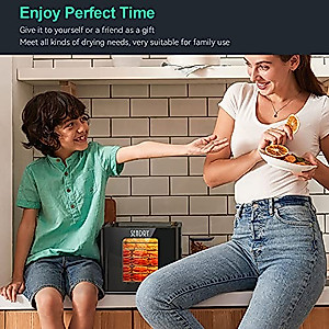 SENDRY Food Dehydrator with 6 Stainless Steel Trays, LED Touch Control Design Adjustable Digital Temperature and Time, Food Dryer Machine for Jerky, Meat, Beef, Dog Treats, Fruit, Vegetable, Herb, Yogurt