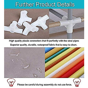 UDEAR Portable Closet Large Wardrobe Closet Clothes Organizer with 6 Storage Shelves, 4 Hanging Sections 4 Side Pockets,Beige