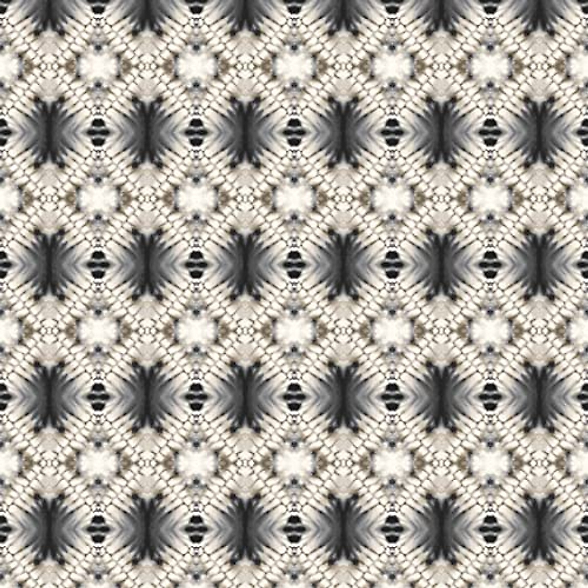 Texco Inc Tie Dye Pattern Printed Poly Rayon Spandex French Terry DIY Stretch Fabric, Ecru Charcoal 3 Yards