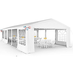 Quictent 20' X 32' /6M X 10M Galvanized Heavy Duty Party Tent Wedding Canopy Gazebo Carport Shelter with Carry Bags