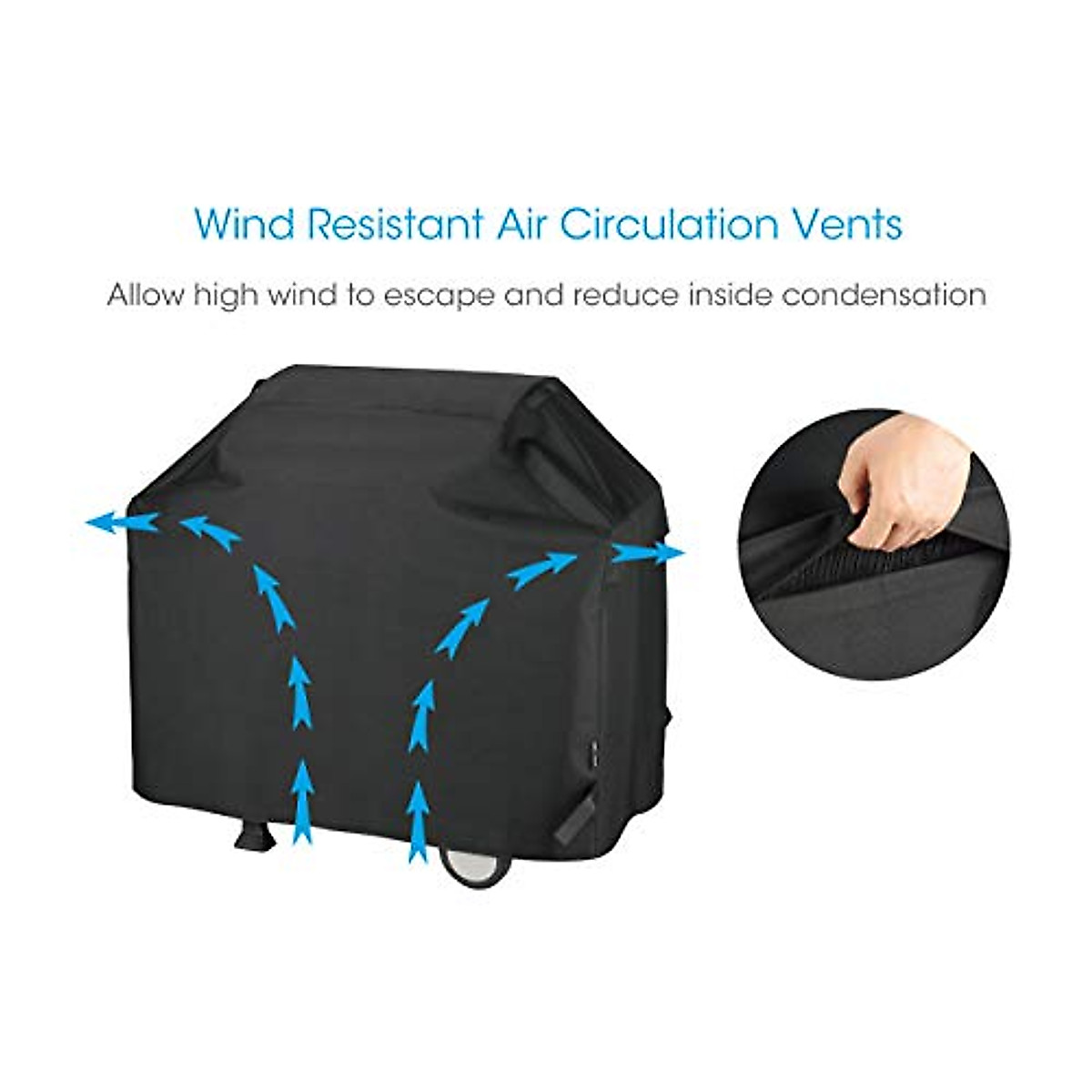 Unicook Heavy Duty Waterproof Barbecue Gas Grill Cover, 75-inch XX-Large BBQ Cover, Special Fade and UV Resistant, Durable and Convenient, Fits Grills of Weber Char-Broil Nexgrill Brinkmann and More