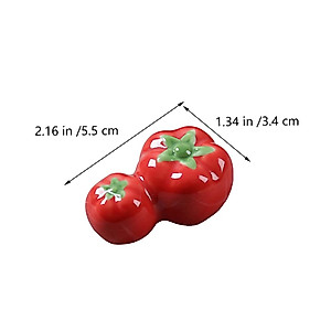 GANAZONO Table Decors 7pcs Tomato Chopsticks Rest Ceramics Rest Rack Table Decor