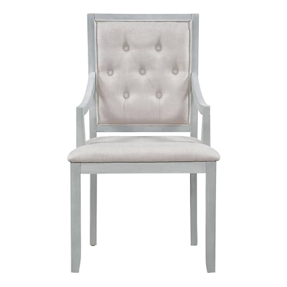 MengK Retro 5-Piece Dining Set Extendable Round Table and 4 Chairs for Kitchen Dining Room(Antique Gray Oak)