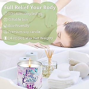 Jucham Birthday Gifts for Women, Butterfly Candle Relaxing Gifts for Women, Mom, Daughter, Sister, BFF, 9 oz Funny Candles - Bluebells Scented Candle