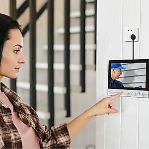 9inch Wired Video Intercom System with Camera and Monitor Doorbell,Doorbell Camera with Monitor Supports Unlocking,Monitoring,Dual-Way Intercom for Villa Home Office Apartment