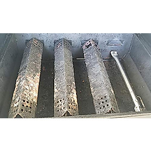 Adviace Replacement Flame Tamers for 720-0787D, 720-0953, 720-0819 BBQ Gas Grill Models, Set of 3 Stainless Steel Burner Covers Heat Plate Shields Replacement