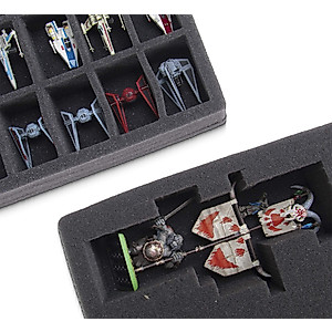 Guardian Tabletop Gaming Backpack | Deluxe Portable Carrying Case with Space For 135+ Figurines, Large Miniatures, and Wargame Transportation | Includes Four Compartment Trays & 3 Layers of Pluck Foam