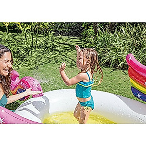 Intex Mystic Unicorn Spray Pool Inflatable Pool, White