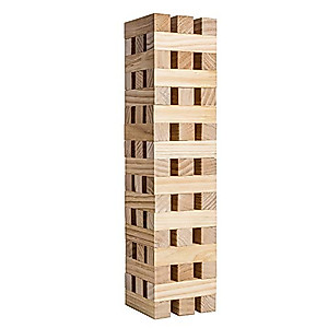 Triumph Sports Triumph Giant Tumble Tower - Includes 51 Solid Wood Tumble Blocks and Carry Bag