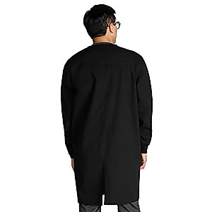 Cherokee Men & Women Scrubs Lab Coat Workwear Professionals 40" Snap Front WW361, M, Black