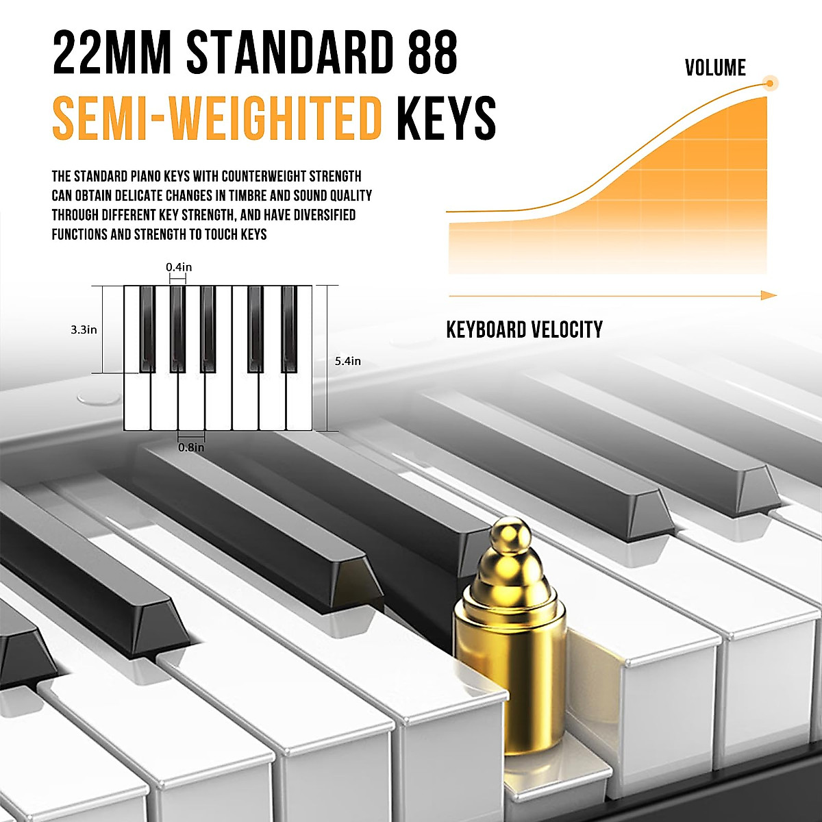 Soulmate Folding Piano Keyboard 88 Keys, Portable Electric Keyboard with Bluetooth MIDI, Full Size Digital Piano Semi-Weighted Touch Sensitive, with Storage Bag for Beginner