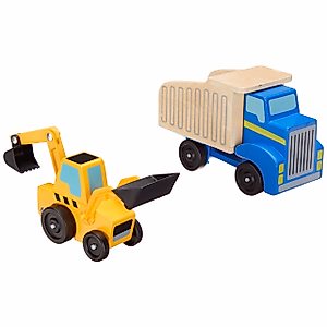 Melissa & Doug Classic Toy Dump Truck & Loader