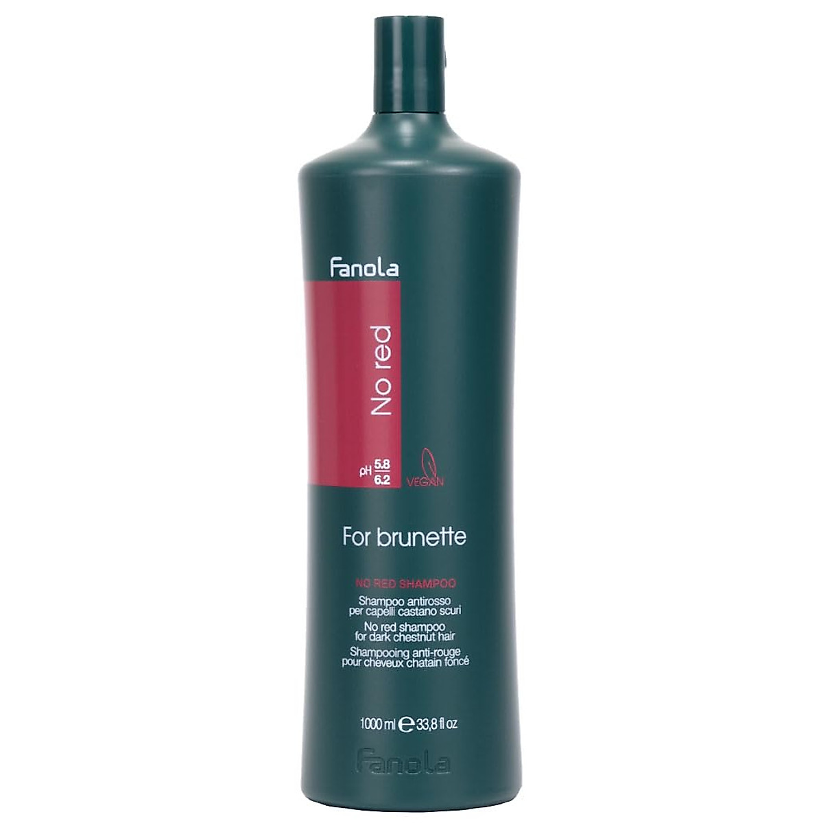 Fanola Vegan No Red Shampoo, 1000 ml