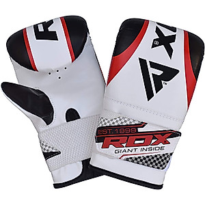RDX Authentic Gel Bag Mitts Boxing Gloves Grappling Punch MMA UFC-Color Black, Red