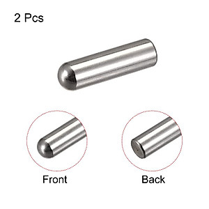 Tool parts 10x35mm Dowel Pins - 2pcs Round Head Flat Chamfered End Dowel Pin