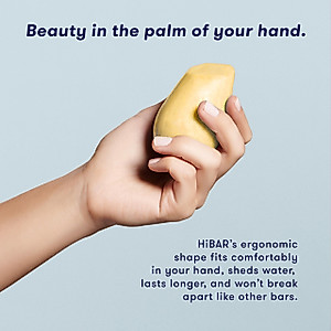 HiBAR - Volumize Conditioner Bar - For Thin & Flat Hair - Add Body, Definition & Volume - With African Dates & Vitamin B5 - Plastic-Free - Soap, Paraben & Sulfate-Free -Color Safe & Vegan -1 Solid Bar