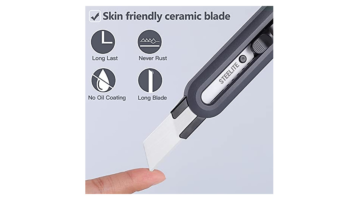 Steelite Ceramic Utility Knife - Safe & Durable Box Cutter