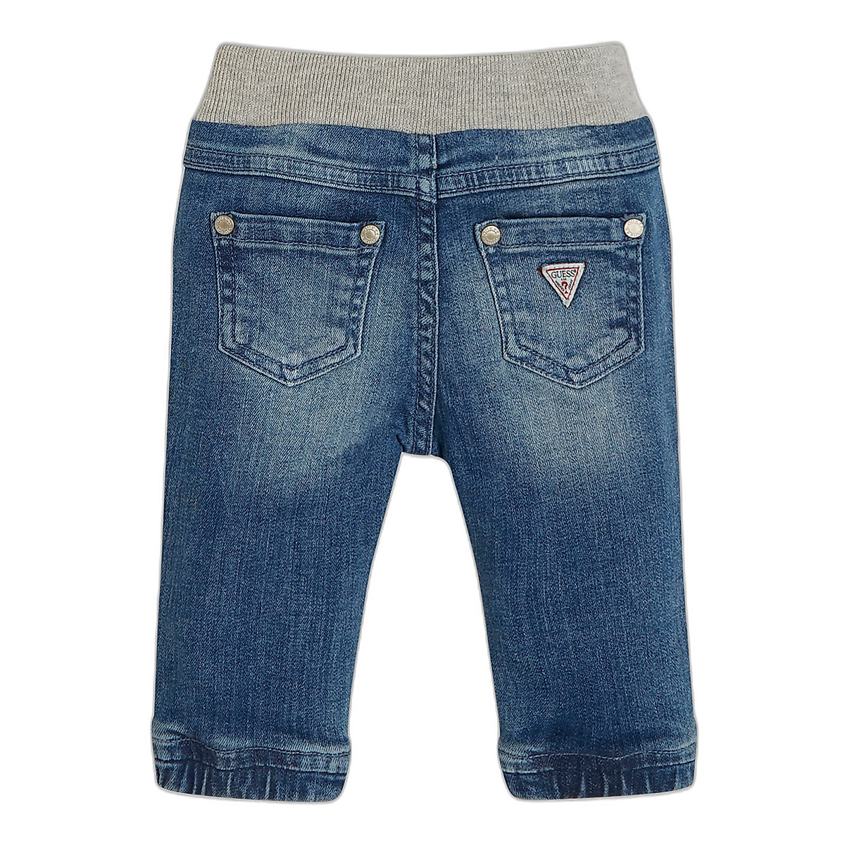 GUESS baby boys Pull-on Knit Denim Pants, Original Light Blue Wash, 3 Months US