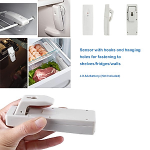 Refrigerator Thermometer, Wireless Digital Fridge Freezer Thermometer with Audible Alarm, Max/Min Temperature Display and 2 Sensors for Home Restaurants Kitchen