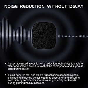 QC35 Boom Microphone Cable with 3.5mm Headset Splitter Adapter Compatible with Bose QuietComfort 35, QC35 II Headphones for PC, Laptop, PS4, PS5, Xbox One Controller