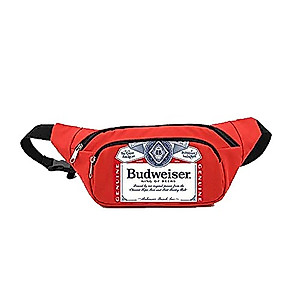 Budweiser Fanny Pack Cooler, Insulated Fanny Pack for Beer and Beverages, Portable Cooler for Outdoors, Camping and Parties