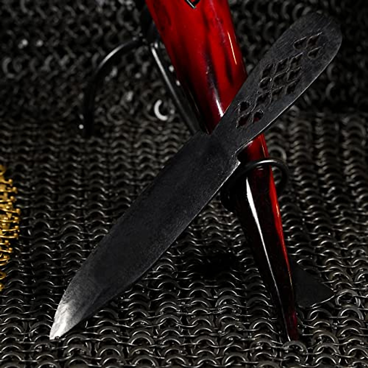 Mythrojan Wooden Knives, Athame Wiccan Wooden Handmade Knife Pagan Witch Wizard Wicca – Black
