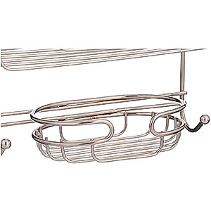 Zenna Home Shower, Stainless Steel Over-The-Showerhead Caddy, 2 Shelves with Soap Dish